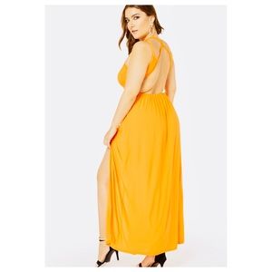 Dresses | Backless Halter Slit Hem Dress | Poshmark